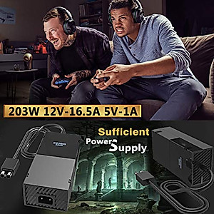 Power Brick Compatible with Xbox One Power Supply Brick for Xbox One, KSW KINGDO Power Supply for Microsoft Xbox one [Sole Newest Quietest Version]
