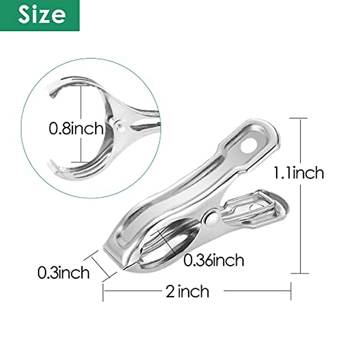 Samhopo 40 PCS Garden Clips, Greenhouse Clamps Made of Stainless Steel, Greenhouse Clips for Netting, Have a Strong Grip to Hold Down the Shade Cloth or Plant Cover on Garden Hoops or Greenhouse Hoops