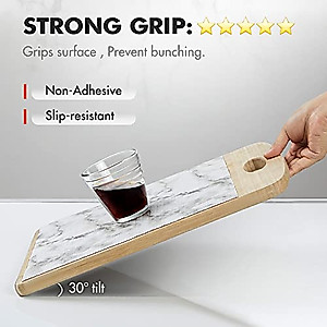 Drawer and Shelf Liners for Kitchen Cabinets Non Slip Marble Shelf Paper Non-Adhesive Strong Grip Cabinet Liners for Shelves Waterproof Drawer Liners for Bedroom Dresser, Cupboard, Desk, Easy to Clean