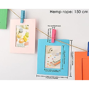 10 Pcs Paper Photo Frame Set for Fujifilm Instax Polaroid Mini 8, Mini 7S, Mini 25, Mini 50S, Mini 90 Instant Camera Films