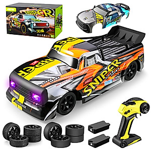 4DRC H4 Remote Control Car,High Speed RC Car for Kids Adults Toys, 2.4Ghz 4WD Drifting Racing Rc Cars Fast 30KM/H Monster Truck, All Terrain Off Road Truck,8 12 Gifts for Boys