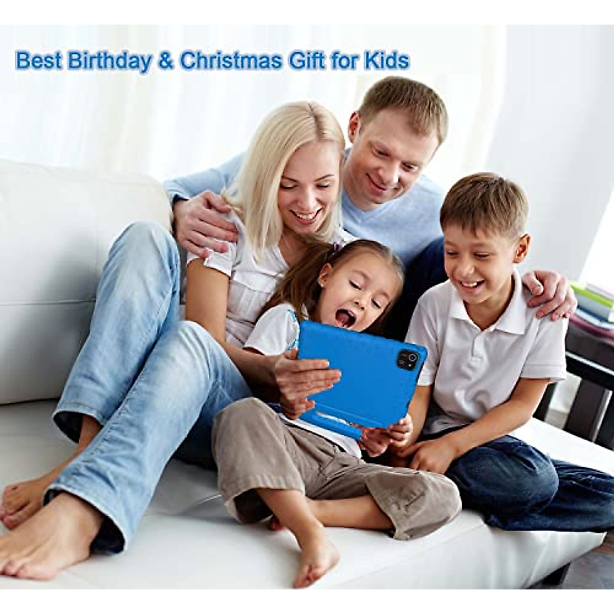 NOBKLEN Kids Tablet 10 Inch, Android 13, 4GB+64GB, 8-Core CPU, WiFi 6, 12H Battery Life, Parental Control, 1280 * 800 HD Display, Dual