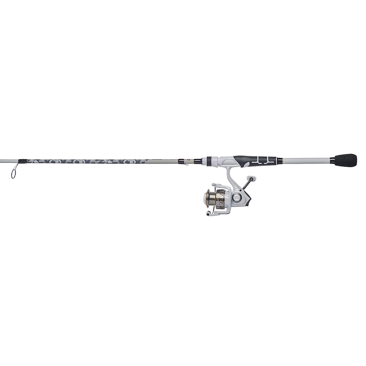 Abu Garcia 6’6” Max Pro Fishing Rod and Reel Spinning Combo, 6 +1 Ball Bearings with Lightweight Graphite Body & Rotor, Extra Durable Everlast Bail System,Grey