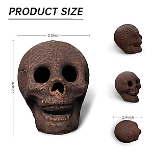 LAZY TIGER Halloween Fire Pit Skull Ceramic Props,Reusable Fireproof Skull Fire Pit, Halloween Decor for Fire Pit ,Fireplace, Gas, Halloween Horror Skull Decorations (1PCS)