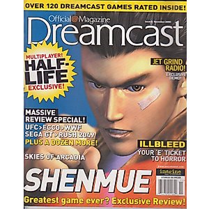 Dreamcast Official Magazine (Shenmue - Greatest Game Ever? Excluse Review, Skies of Arcadia, Massive Review Special: UFC, ECCO, WWF, Sega GT, Rush 2049, Illbleed, Multiplayer Half-Life Exclusive!, Issue 8, November 2000)
