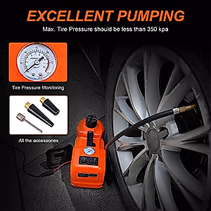 E-HEELP Electric Car Jack Kit 5Ton 12V Hydraulic Car Jack Kit with Electric Impact Wrench for SUV MPV Sedan Truck Change Tires Garage Repair