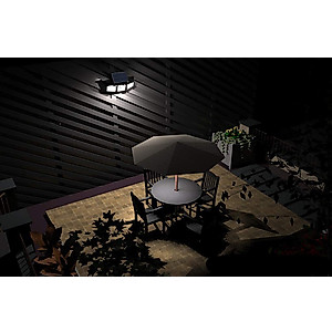 Solar Lights, Solar Motion Sensor Light Super Bright Outdoor 128 LED Security Lighting White, 2PK