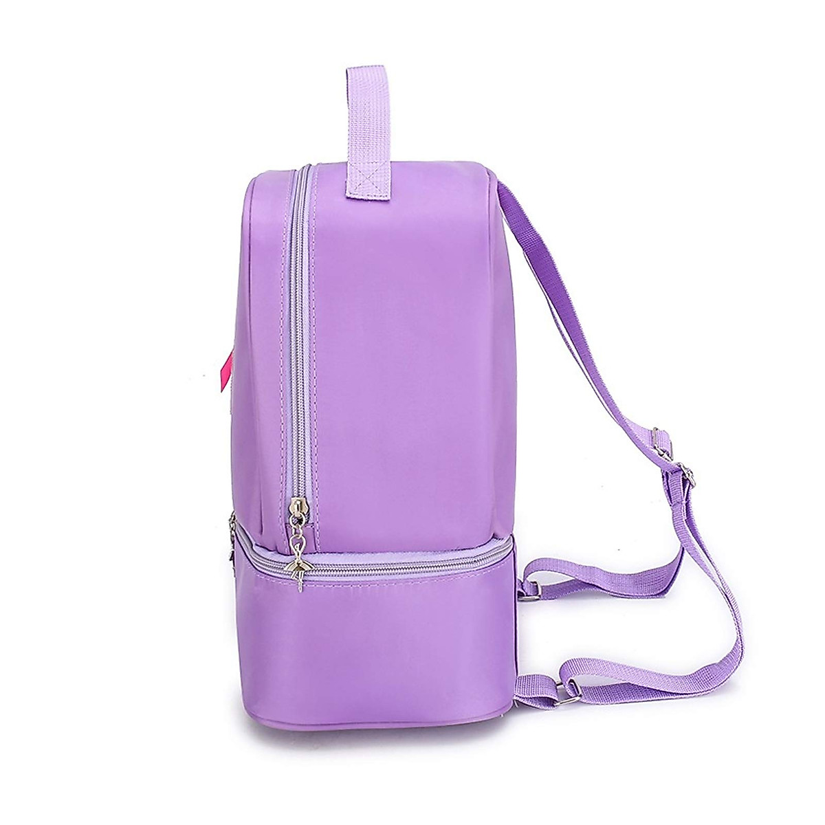Yitengteng Ballet Dance Backpack for Little Girls Ballerina Purple Bag for Dance Toddler Dance Bag Gymnastics Latin Dance Yoga Tap Dance Jazz Storage Bag