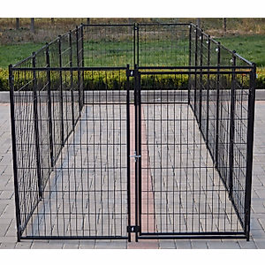 Omitree 9 x 9 x 3.93 ft Modular Dog Exercise Fence Barrier Pet Cat Run New Pen