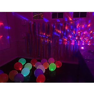 50 LED Light Up Balloons Mixed Colors Flashing Lasts 24 Hours Christmas Halloween Party Favors Birthday Wedding Decorations