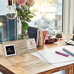 Baby’s First Sonogram Frame,Sonogram Ultrasound Frame for Two Scan Photo Keepsake Frame Gift for Pregnant Mom to be (Love At First Sign) (Love At First Sign)