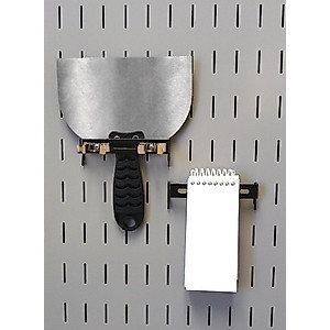 Wall Control Pegboard 1in x 4in C-Bracket Slotted Metal Pegboard Hook for Wall Control Pegboard and Slotted Tool Board – Black