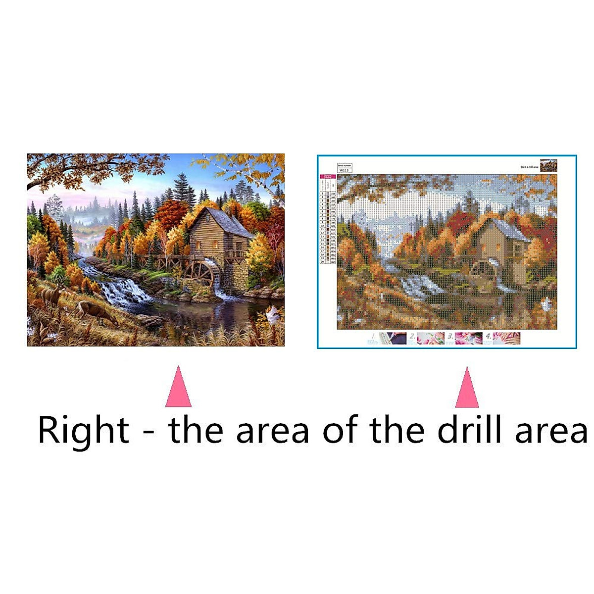 DIY 5D Diamond Painting Full Dril, Xizhendai 5D DIY Embroidery Cross Stitch Paintings Full Round Drill Rhinestone Painting Artwork Home Living Room Bedroom Wall Decor (Farmhouse, 30x40cm)