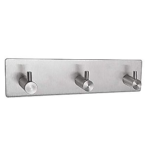 Adhesive Hooks Heavy Duty Stick on Wall Door Waterproof Stainless Steel Hooks for Hanging Coat Hat Towel Robe in Kitchen Bathroom Home Hanging Rack