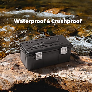 CINOROW Travel Cigar Humidor Case for 10-15 Cigars with Lighter and Cutter, Hygrometer and Humidifier, Spanish Cedar Sheet, Portable Waterproof Cigar Carrying Case, Gift for Men