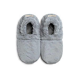 DEMDACO Relaxing Warming Cozy Grey Large/X-Large Polyester Fiber Slippers