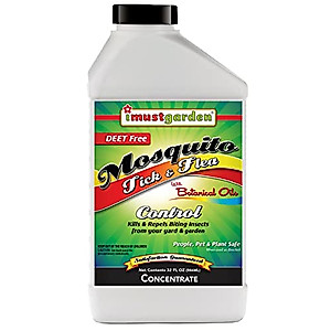 I Must Garden Mosquito Tick and Flea Concentrate: Kills and Repels Biting Insects from Yard – Natural and Pet Safe – Covers 4,000 Sq. Ft - 32oz