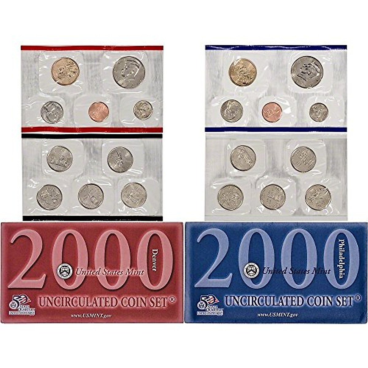 2000 P&D US Mint Uncirculated Coin Mint Set Sealed Unicirculated