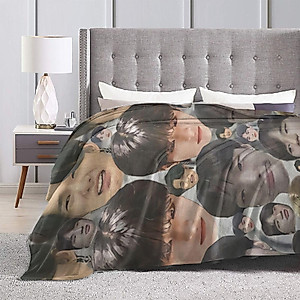 Stray Kids Hyunjin Blanket Ultra-Soft Micro Fleece Blankets Throw Blankets Decoration Gift for Decor Home Sofa,Office,Dormitory Bed car Camp Couch All Seasons