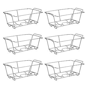 Wire Chafing Racks Food Warmer for Buffet Party – Chafer Aluminum Pan Holder Serving Dish & Tray Rack Food Burner Stand for Foil Pan Disposable for Parties – for Full Size Disposable Pans [6 Pack]