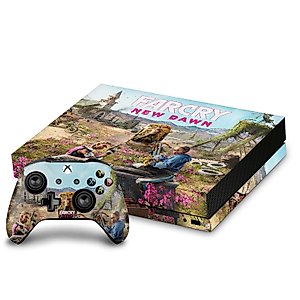 Head Case Designs Officially Licensed Far Cry Twins Couch New Dawn Key Art Vinyl Sticker Gaming Skin Decal Cover Compatible With Xbox One X Console and Controller Bundle