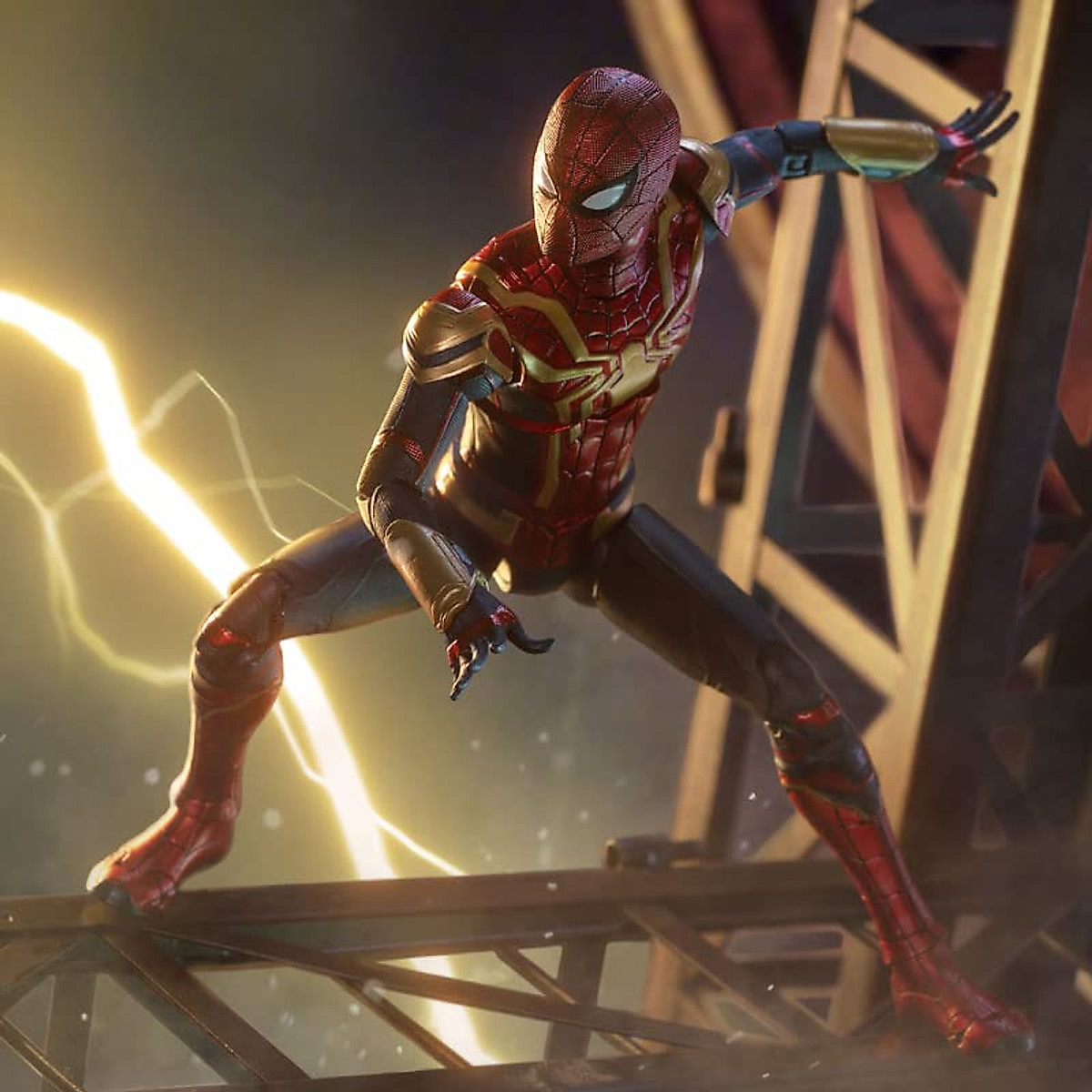 4KIDS.HOME ZDTOYS 10th Anniversary 7 Inch No Way Home Spiderman Collectible Action Figure Exquisite Painting 20 Joints Movable Iron Spiderman Toy (1/10 Scale) (Gold Red)