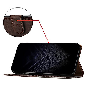 XBS-Better Case for Samsung Galaxy S9 Plus/S9+, Business Splicing Leather Magnetic Credit Card Holder Kickstand Wallet Cover Case for Samsung Galaxy S9 Plus/S9+-Brown