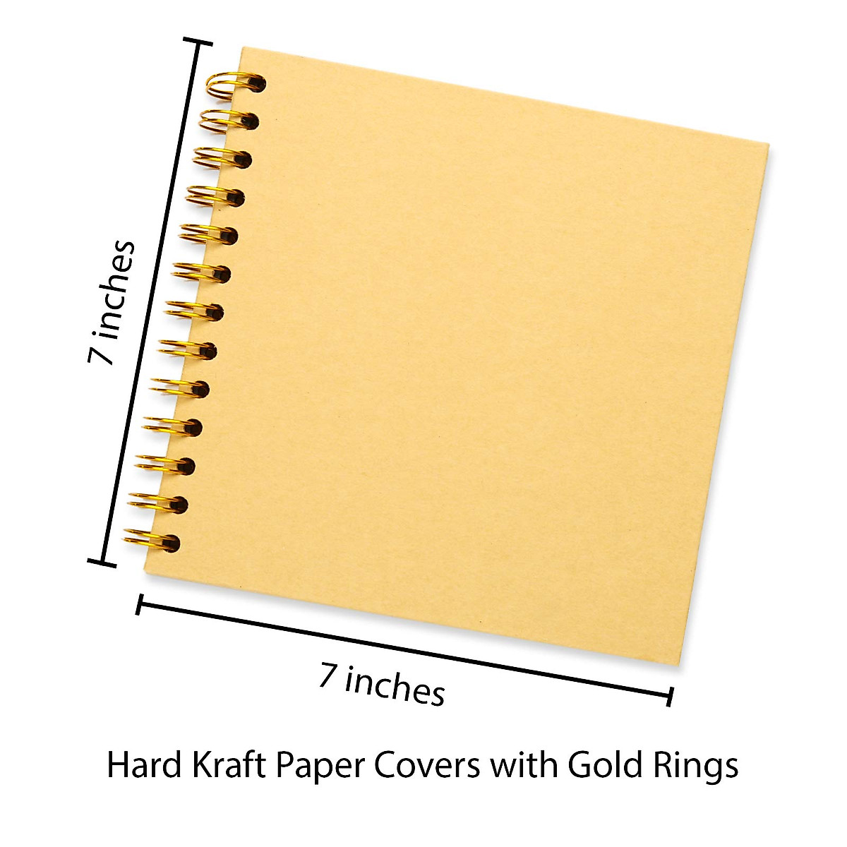 Vexko Scrapbook Bullet Journal Kit: 1 Scrapbook: [7X7 Inches] 20 Sheets, Hardcovers, Black Pages + Scrapbook Supplies: 5 Stencils, 10 Metallic Markers, 3 Sheets of Photo Corners | DIY Photo Album