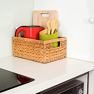 CENBOSS Woven Storage Baskets (Natural, Large, 1PC)