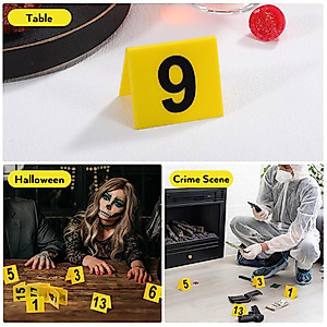 YANHUNING Acrylic Table Number Signs, Table Tent Sign with Number Plates 1-15, Table Numbering, Table Number for Wedding,