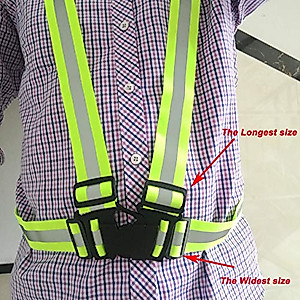 zojo Reflective Vest | Lightweight, Adjustable | Safety & High Visibility for Running,Fits Outdoor Cloth Pack of 10, Neon Yellow