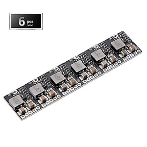 DROK DC Buck Converter, 6pcs Mini Voltage Regulator DC 4.5-20V 12V 9V Step Down to 5V Reducer Board 3A 10W Fixed Adjustable Volt Output Step-Down Transformer Power Supply Stabilizer Module