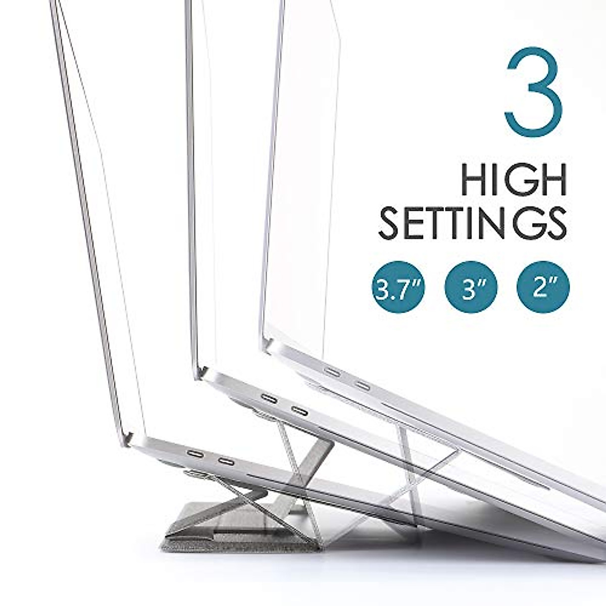 Invisible Laptop/tablet Stand Ultra-slim Lifting Stand Waterproof Adjustable Detachable Lightweight 2019 New Folding Computer Notebook Stand for 9.7Inch-15.6 Inch for Apple Mac/MacBook Pro/MacBook Air