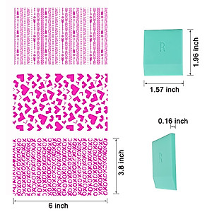 Alinacutle Handmade Earring Printing Reusable Silk Screen Stencils Silkscreen Stencil for Jewelry Polymer Clay Stencil 3.8" x 6" & Squeegee