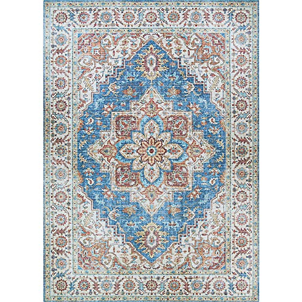 Couristan Pasha Sarouk Area Rug, 5' x 8', Navy