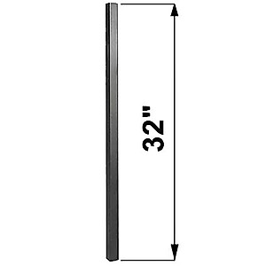 Nuvo Iron SQPS32 3/4" x 32" L. Galvanized Square Balusters-10 Pack Baluster, Black, 10 Count