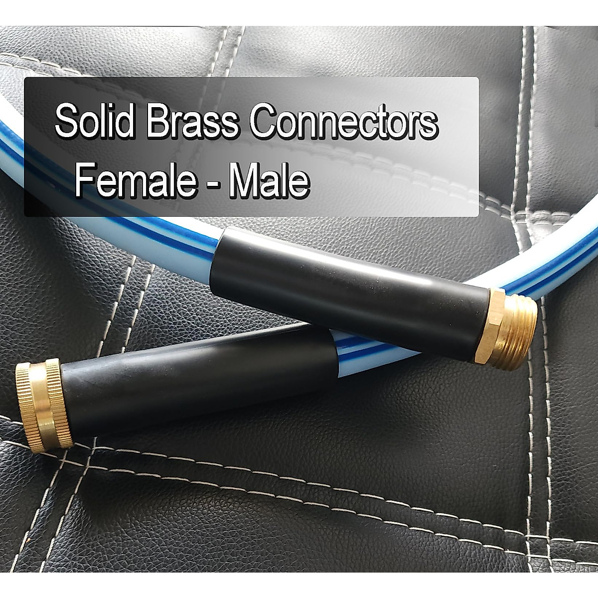 Atlantic Heavy Duty Garden Hose 5/8 Inch x 1 ft Blue, Short Connection Leader Hose (1 Foot)