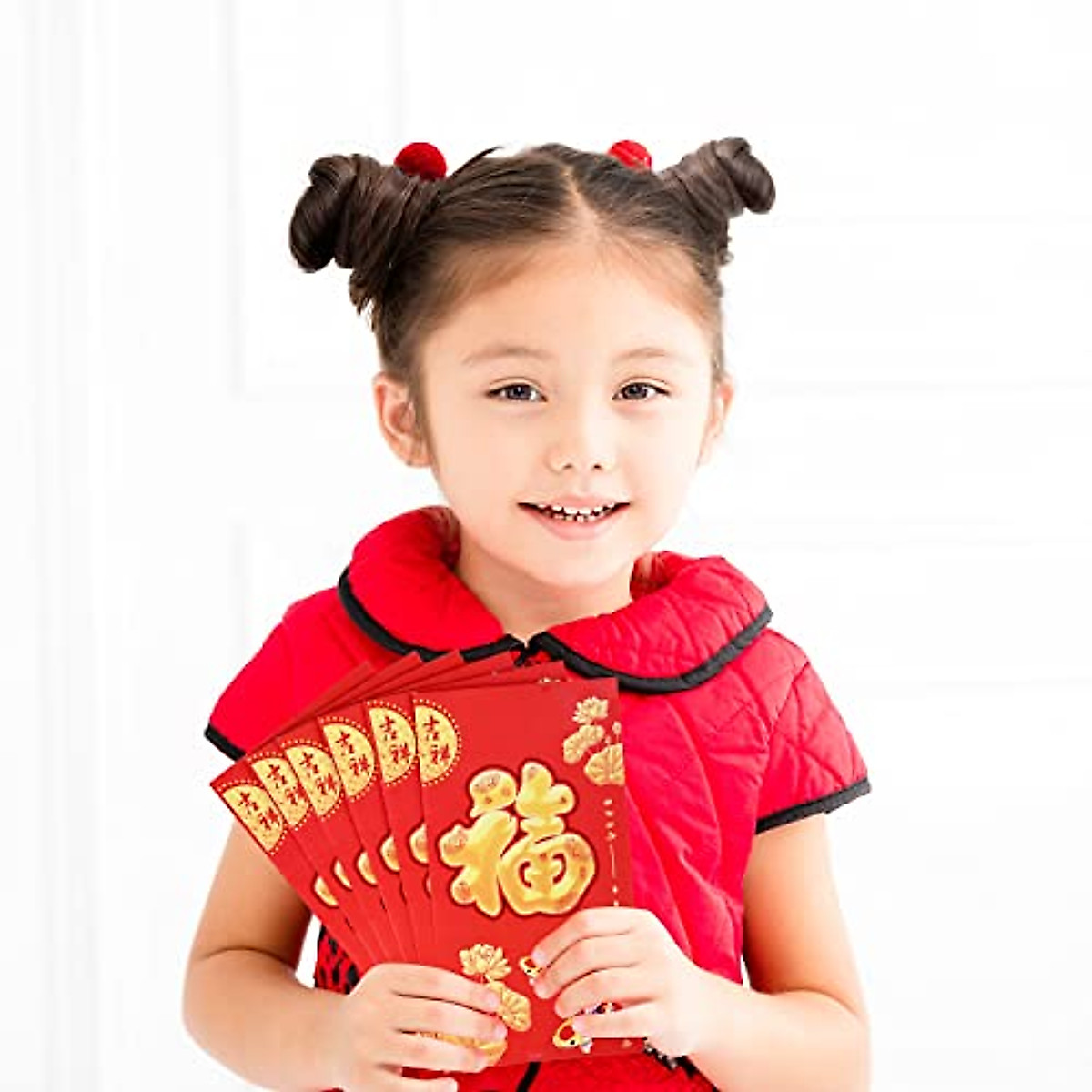 TUPARKA 2023 Chinese New Year Decorations, Chinese Spring Couplets Set Wall Stickers Red Envelopes Chinese Fu Traditional Chinese DUI Lian Chun Lian for Lunar New Year Spring Festival