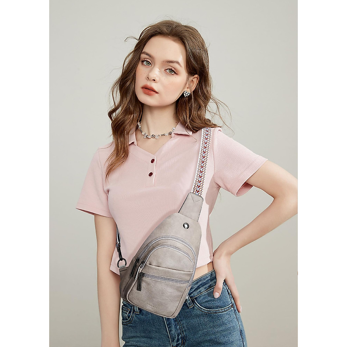 Shrrie Sling Bag for Women,Sling Bag for Women Crossbody Purse Waist Bag,Fanny Pack Crossbody Bags for Women for Travel and Daily Use