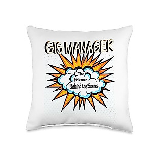 GIS MANAGER Gifts GIS Manager-Funny Hero Job Throw Pillow, 16x16, Multicolor
