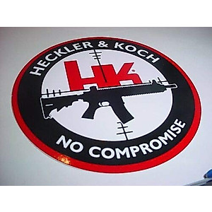 Montree Shop Heckler & KOCH Firearms NO Compromise 4" Decal Sticker HK Pistol Gun Rifle