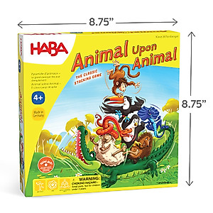 HABA Animal Upon Animal - Classic Wooden Stacking Game Fun for The Whole Family (Made in Germany)
