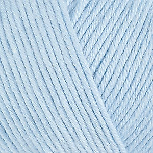 Estako Happy Cotton, 60% Cotton 40% Acrylic Yarn, Soft, Fine/Sport (2) for Crochet and Knitting 1.76 Oz (50g) / 180 Yrds (165m) (4220 - Baby Blue)