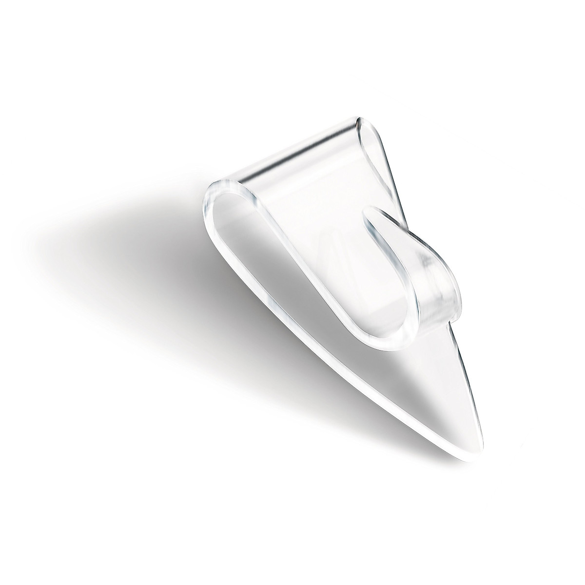 tesa Adhesive Hooks for Glass - Invisible Hanging Hooks for Mirrors & Transparent Surfaces - Holds up to 0.2 kg per Hook - Pack of 5 incl. 8 Adhesive Strips