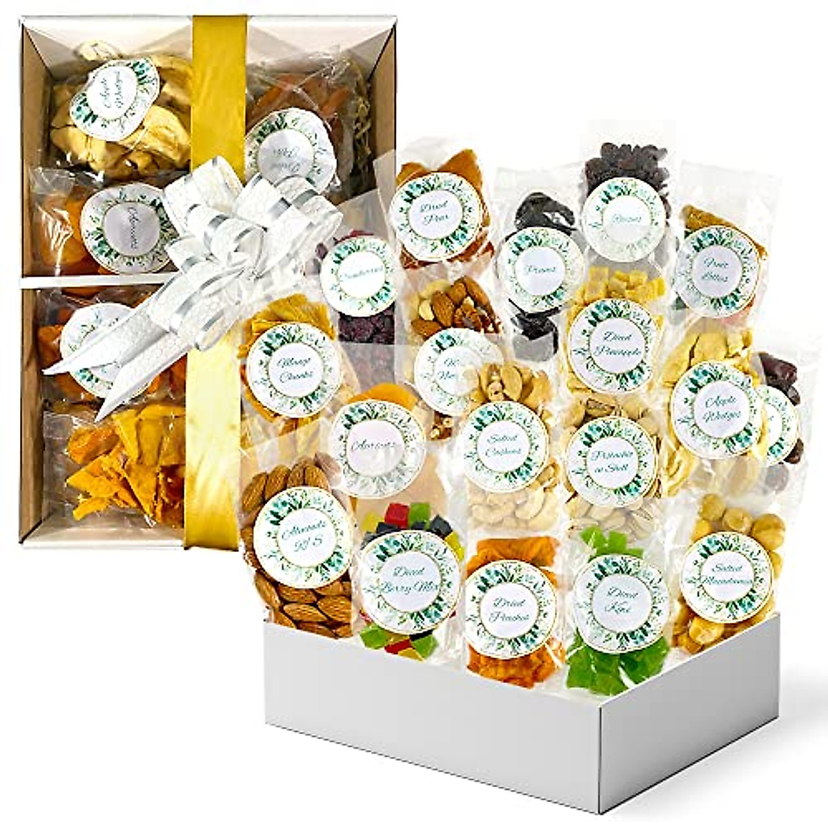 Dried Fruits and Nuts Gift Basket. 18 Assortments for dried fruits and nuts gift box. Imported direct from South Africa. Fresh and individually sealed // Happy Tucker