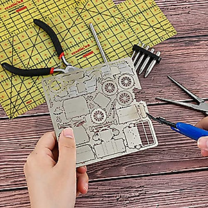 Worldity 10 Metal DIY Model Kit Tool, Metal DIY Model Tool Set, Includes Tab Edge Cylinder Cone Shape Bending Assist Tools, Pliers and Metal Tweezers for 3D Metal Jigsaw Puzzles Model Basic Building