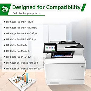 GREENSKY Compatible Toner Cartridge Replacement for HP 414X W2020X W2021X W2022X 414A for Color Laserjet Pro MFP M479fdw M479fdn M454dw M454dn M479 Printer Ink (Black Cyan Yellow Magenta)