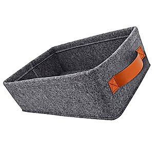 Cabilock Storage Drawers Bathroom Basket 3pcs Foldable Storage Bin Foldable Storage Cubes Felt Storage Baskets Fabric Storage Bins Collapsible Fabric Storage Storage Cube Bins Kids Toys