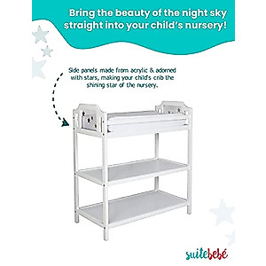Suite Bebe Celeste Changing Table Safety Rail Included, White