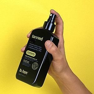 b.tan Tanning Oil | Get Tanned Intensifier Dry Spray - Fast, Dark Outdoor Sun Tanner From Tan Accelerating Actives, Packed with Moisturizing Oils, No SPF, Austrailian Brand, 8 Fl Oz